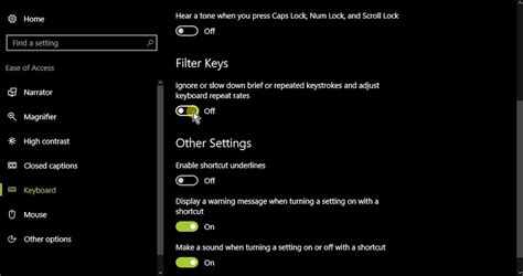Filter Keys In Windows 10 Better Living Through Technology