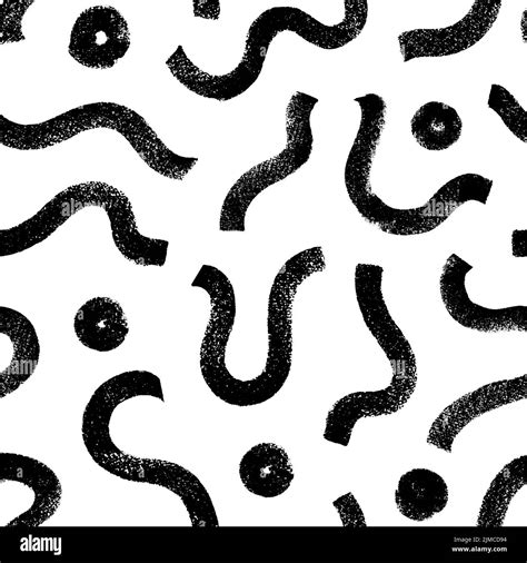 Thick Texture Curved Lines Vector Seamless Pattern Stock Vector Image And Art Alamy