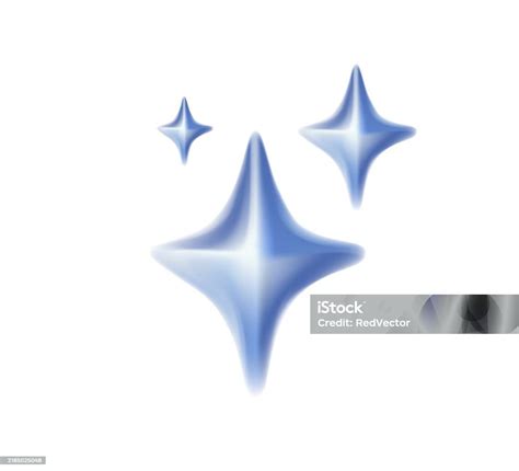 깨끗한 빛나는 아이콘 깨끗한 반짝임 또는 별의 3d 세트 스파클 일러스트입니다 어두운 배경에 플래시라이트 반짝이다 3차원 형태에