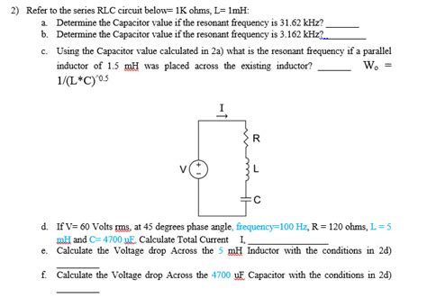 How To Calculate Voltage Drop In A Rlc Circuit