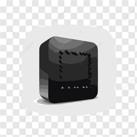 측면 벡터에 구멍이 있는 작은 검은색 사각형처럼 보이는 아이콘 흰색 배경에 차단된 단순한 검은색 아이콘 그림자 없음 작은