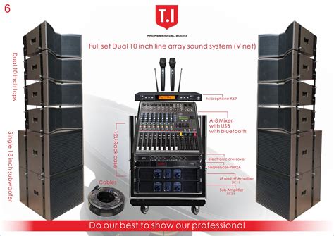 professional powered passive dual 10 inch line array speaker system 2 way sound equipment line