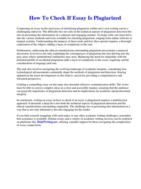 How To Check If Essay Is Plagiarized Pdf Plagiarism Dances
