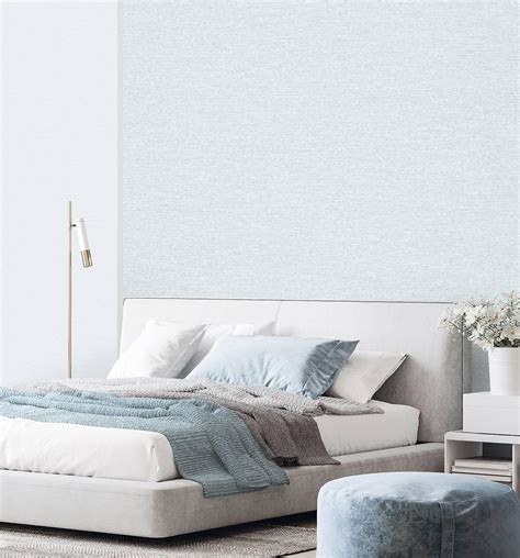 วอลเปเปอร์ห้องนอน สีพื้นฟ้า