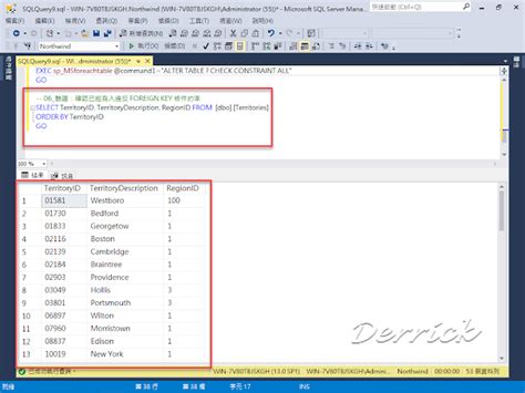 德瑞克：sql server 學習筆記 [sql server]：全部停用 disable 資料庫內的 foreign key 條件約束 constraint