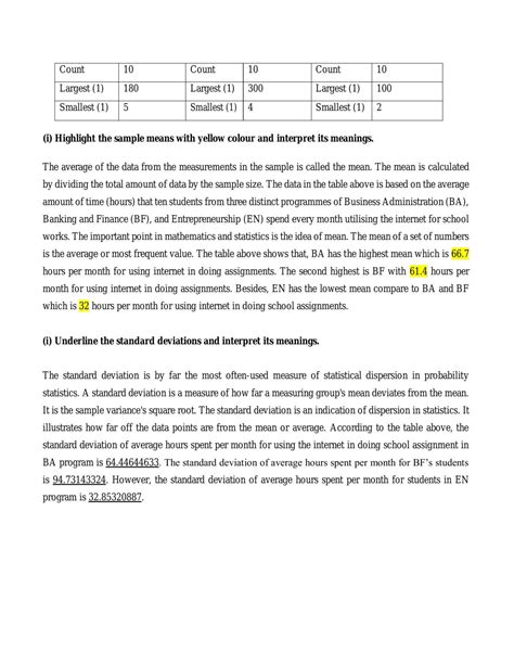 Ubeq 1123 Quantitative Techniques Ii Ubeq1123 Quantitative Techniques Ii Utar Thinkswap