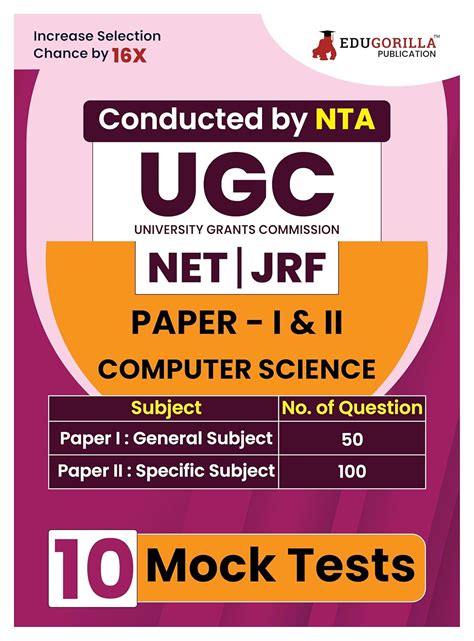 Buy Nta Ugc Netjrf Computer Science Book 2024 Paper I And Ii English Edition 10 Full