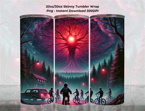 Stranger Things Png Spooky Forest Sublimation Design 300dpi Etsy