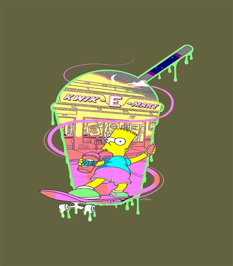 The Simpsons Bart Simpsons Kwikemart Squishee Digital Art By Raef Pia Fine Art America