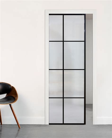 Reeded Glass Door