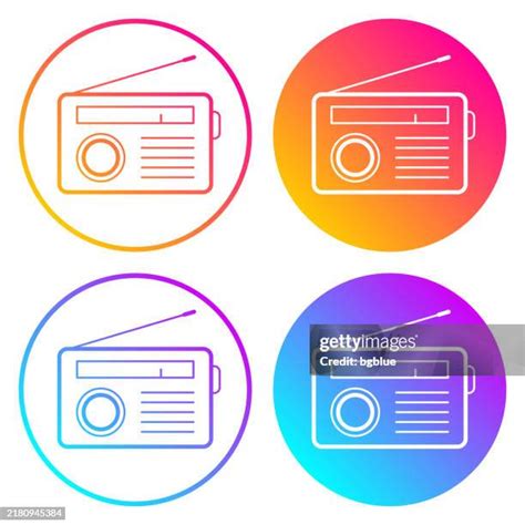 Radio Round Icons With Color Gradients High Res Vector Graphic Getty Images