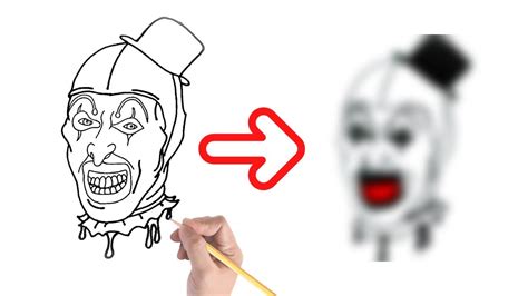 Terrifier Clown Easy Drawing My Favorite Scary Drawing Youtube