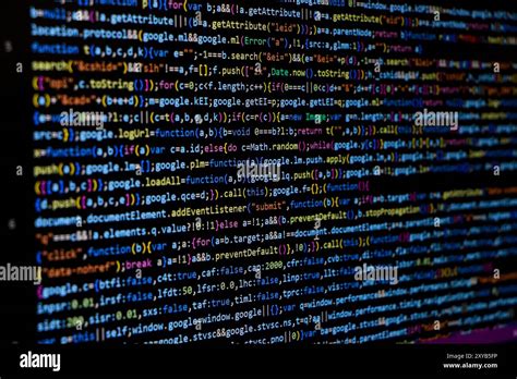 Programming Coding Screen Web Developer Coding Screen Stock Photo Alamy
