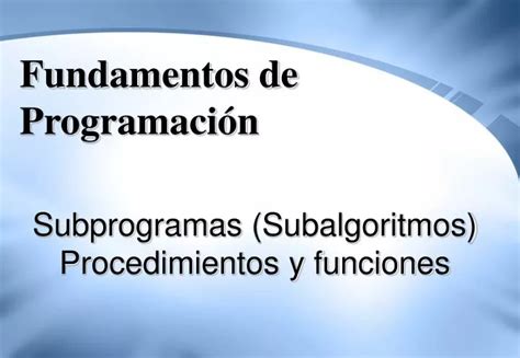 PPT Fundamentos de Programación PowerPoint Presentation free download ID