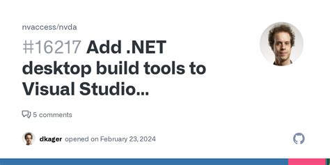 Add NET Desktop Build Tools To Visual Studio Dependencies Issue Nvaccess Nvda GitHub