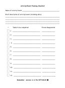 Activity Security Checklist Printable Pdf Download