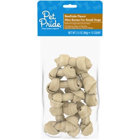 Pet Pride® Beefhide Flavor Mini Bones For Small Dogs 12 Ct Harris Teeter