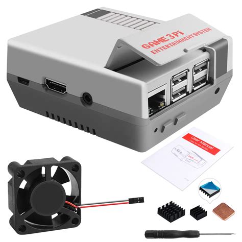 Geeekpi Case For Raspberry Pi 3b Pi Case With Fan Retro