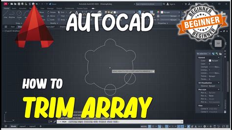 Autocad How To Trim Array Youtube