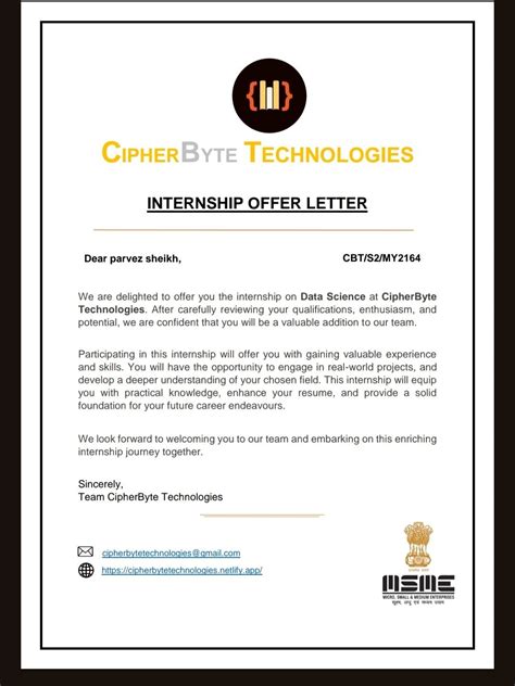 Parvez Sheikh On Linkedin Internship Datascience Ciphertext