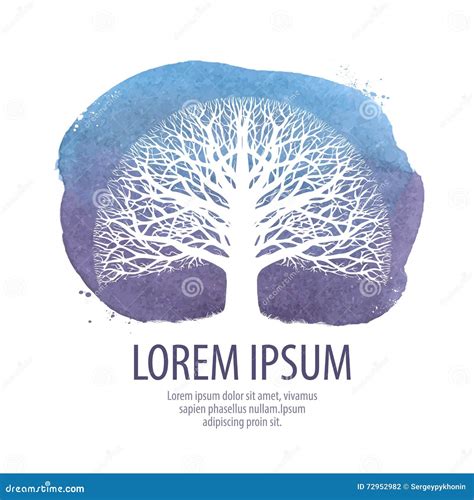 Leafless Tree Logo Oak Vector Icon Nature Ecology Symbol Stock Vector Illustration Of