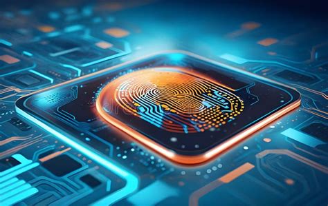 Digital Fingerprint Scanner Scan Biometric Identity And Access Password Thru Fingerprint