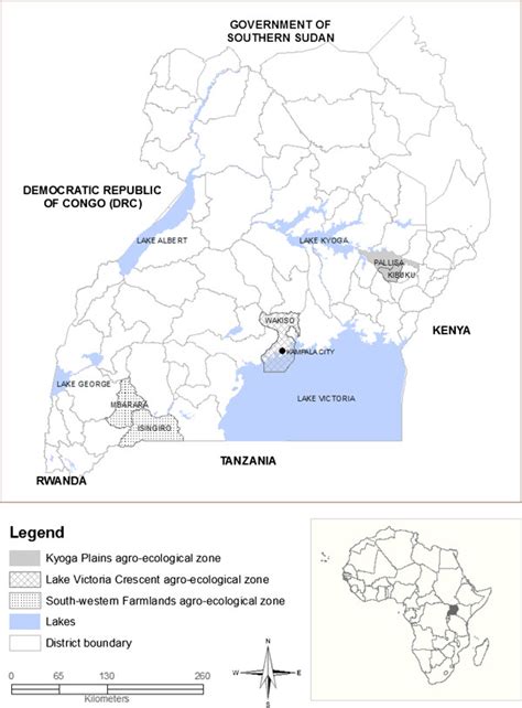 Map Of Uganda Showing The Study Sites Download Scientific Diagram