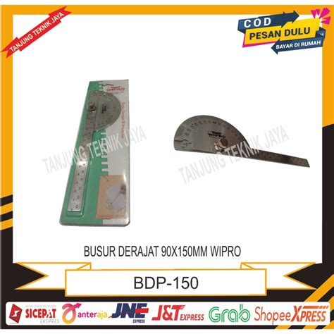 Jual Busur Derajat 90x150mm Wipro Protractor 90x150mm Wipro Shopee Indonesia