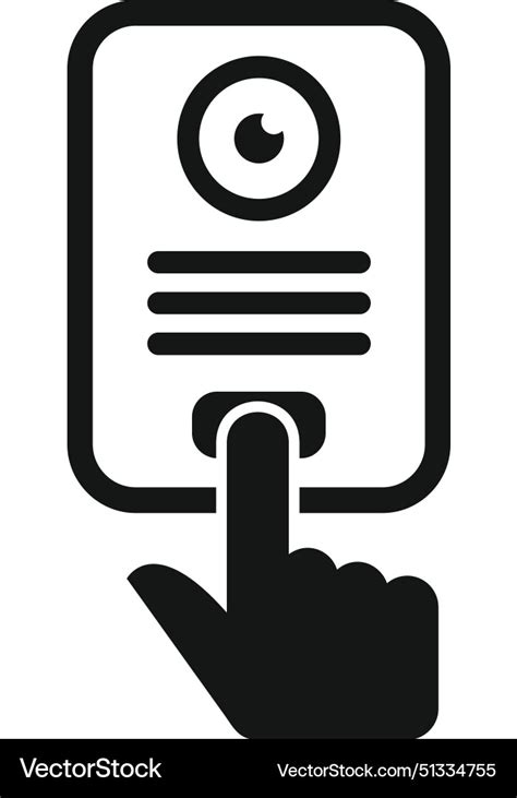 Hand Pressing Power Button Icon Royalty Free Vector Image