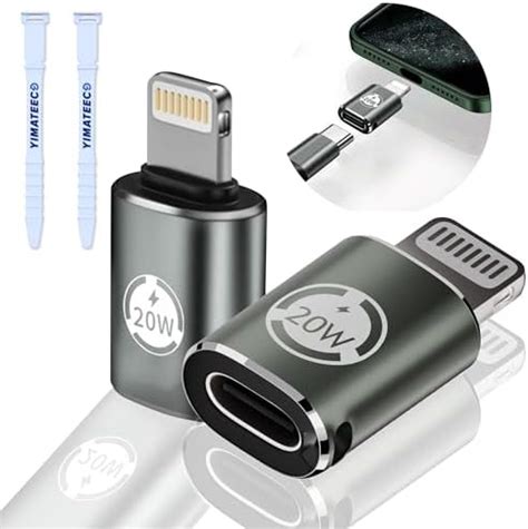 MoKo USB C To Lightning Adapter Pack USB C Female To Lightning Male Adapter Supports W PD
