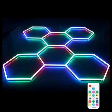 6 Piece Rgb Hexagon Modular Led Lighting Kit Hexagon Lights Modular 6 Piece Rgb Hexagon Modular Led Lighting Kit Hexagon Lights Modular