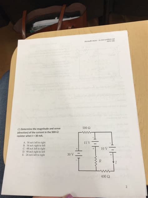 Solved Kirchoff s Rules in class problem set Ω Q What Chegg