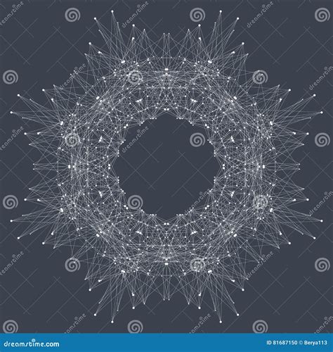 Fractal Element With Compounds Lines And Dots Big Data Complex Graphic Abstract Background