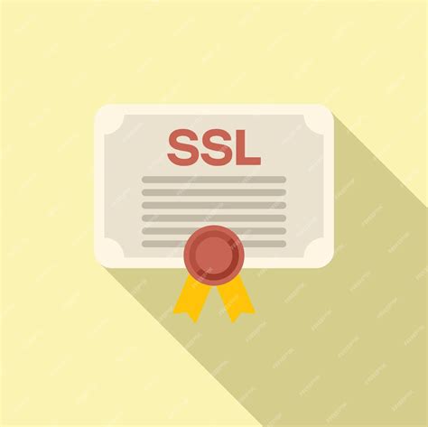 Premium Vector Ssl Certificate Diploma Icon Flat Vector Web Data