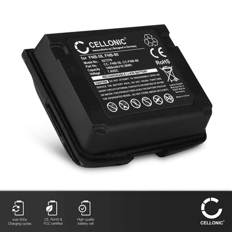 FNB-58, FNB-58Li, FNB-80, FNB-80Li Ersatz Akku für Yaesu VX-6, VX-7R ...