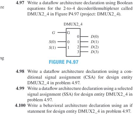 Solved 497 Write A Dataflow Architecture Declaration Using