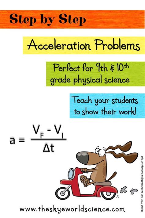 Acceleration Problems Worksheet Simple Word Problems Basic Math Skills Physical Science