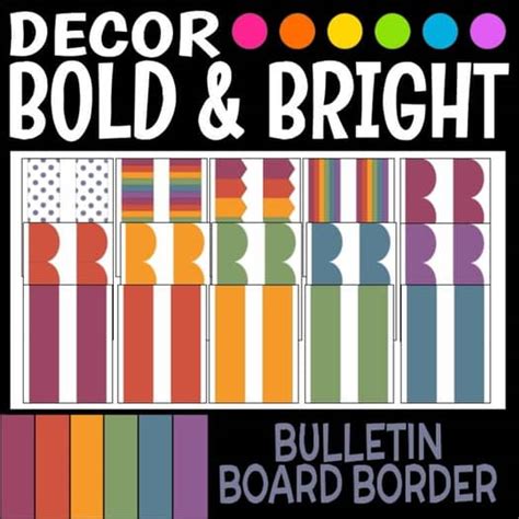 Bold And Bright Classroom Decor Polka Dots Bulletin Board Borders