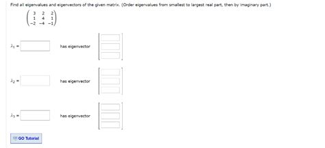 Solved Find A Eigenvalues And Eigenvectors Of The Given