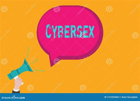 Handwriting Text Writing Cybersex Concept Meaning Sexual Arousal Using Computer Technology By