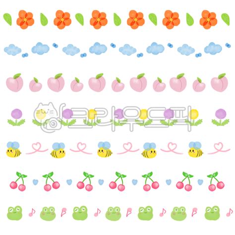 귀여운테두리 테두리일러스트 굿노트스티커 손그림 액자일러스트 사진이미지일러스트캘리그라피 52saseyou작가