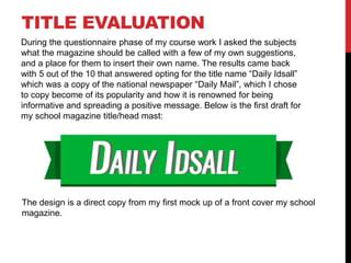 Title Evaluation PPT