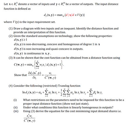 Solved Let XR N Denote A Vector Of Inputs And YR M Be A Chegg Com