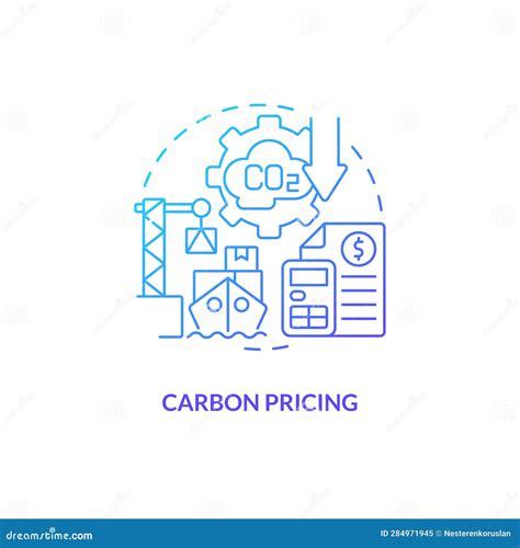 2d Carbon Pricing Concept Icon Stock Vector Illustration Of Outline Color 284971945
