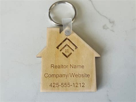 Engraved House Keychain Realtor Closing T Real Estate Agent T