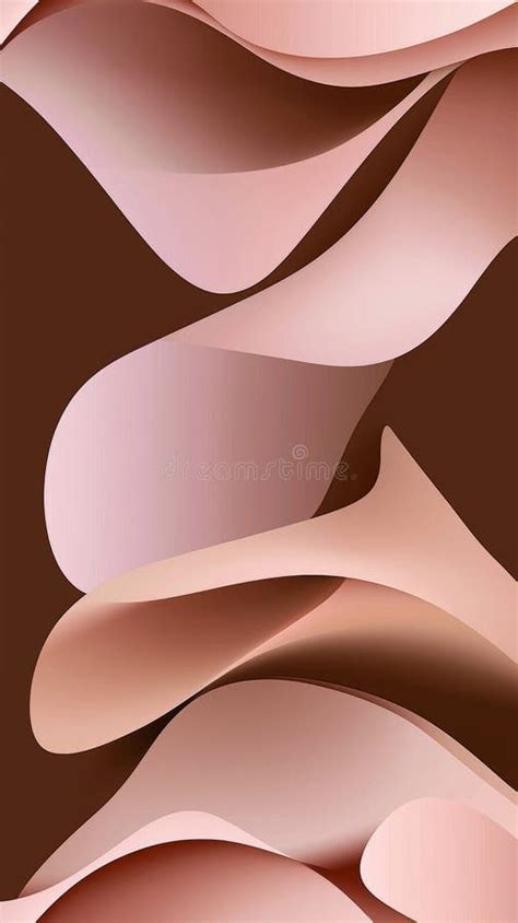 Smooth Undulating Shapes In Varying Shades Of Pink And Brown Create A Visually Appealing