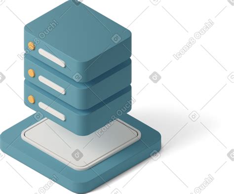 3d Database Server Png Svg