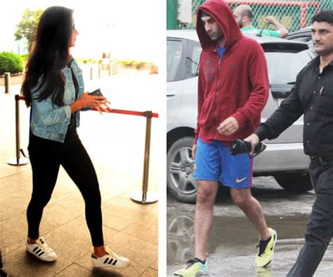 While Ranbir Kapoor Plays Football Ex Girlfriend Katrina Kaif Leaves For London View Hq Pics