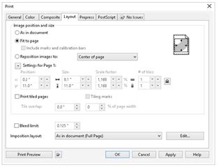 Corel Draw 2018 Home Print Dialog Option Tabs Are Missing Design Illustration And Page
